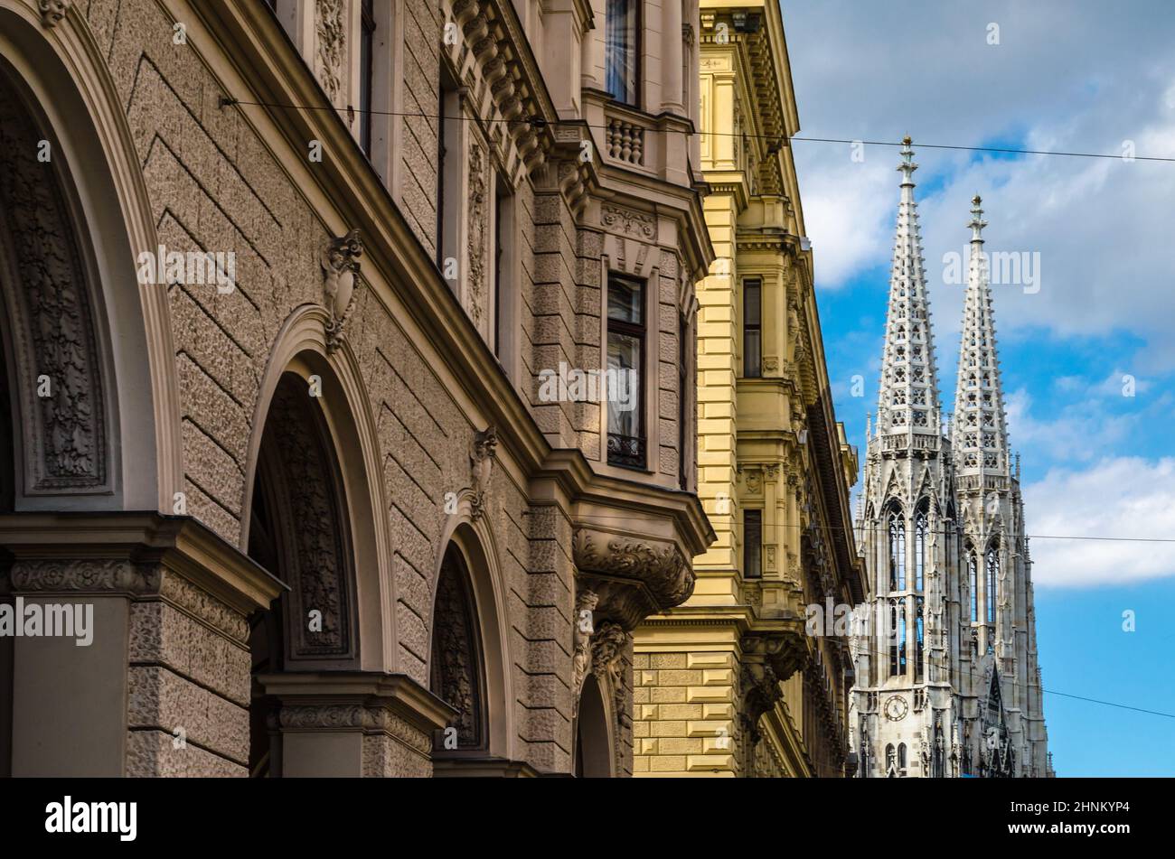 Urban landscape, classical architecture in Vienna, Austria Stock Photo ...