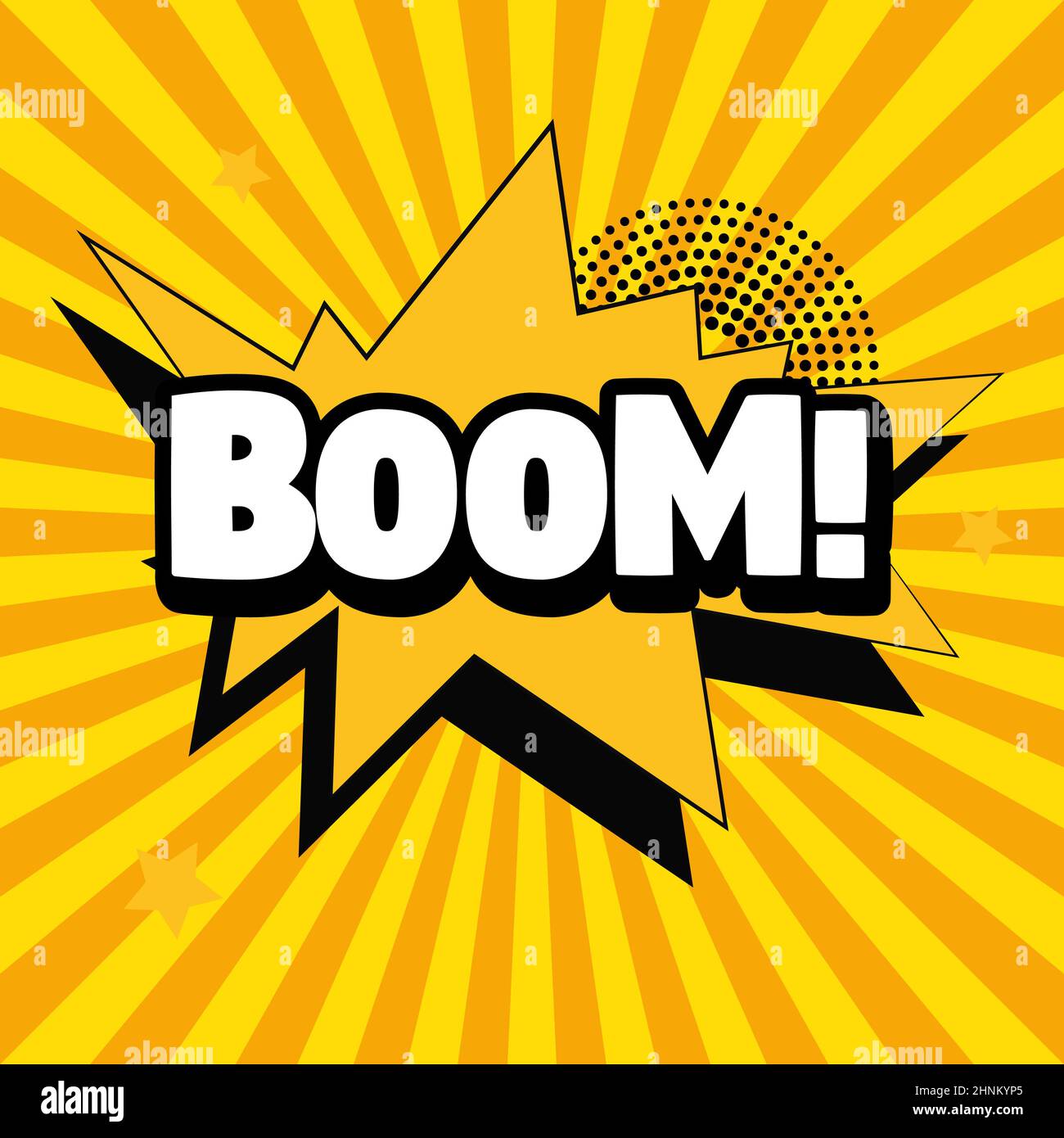 Comic zoom inscription BOOM on a colored background - Vector ...