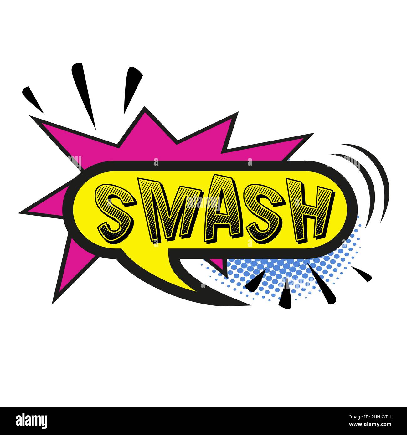 Comic lettering SMASH on white background - Vector illustration Stock ...
