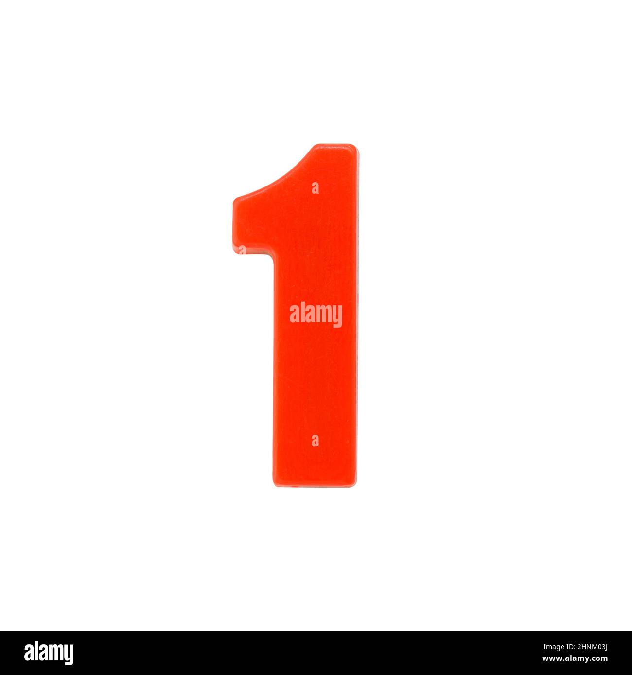 Shot of a number one made of red plastic with clipping path Stock Photo ...