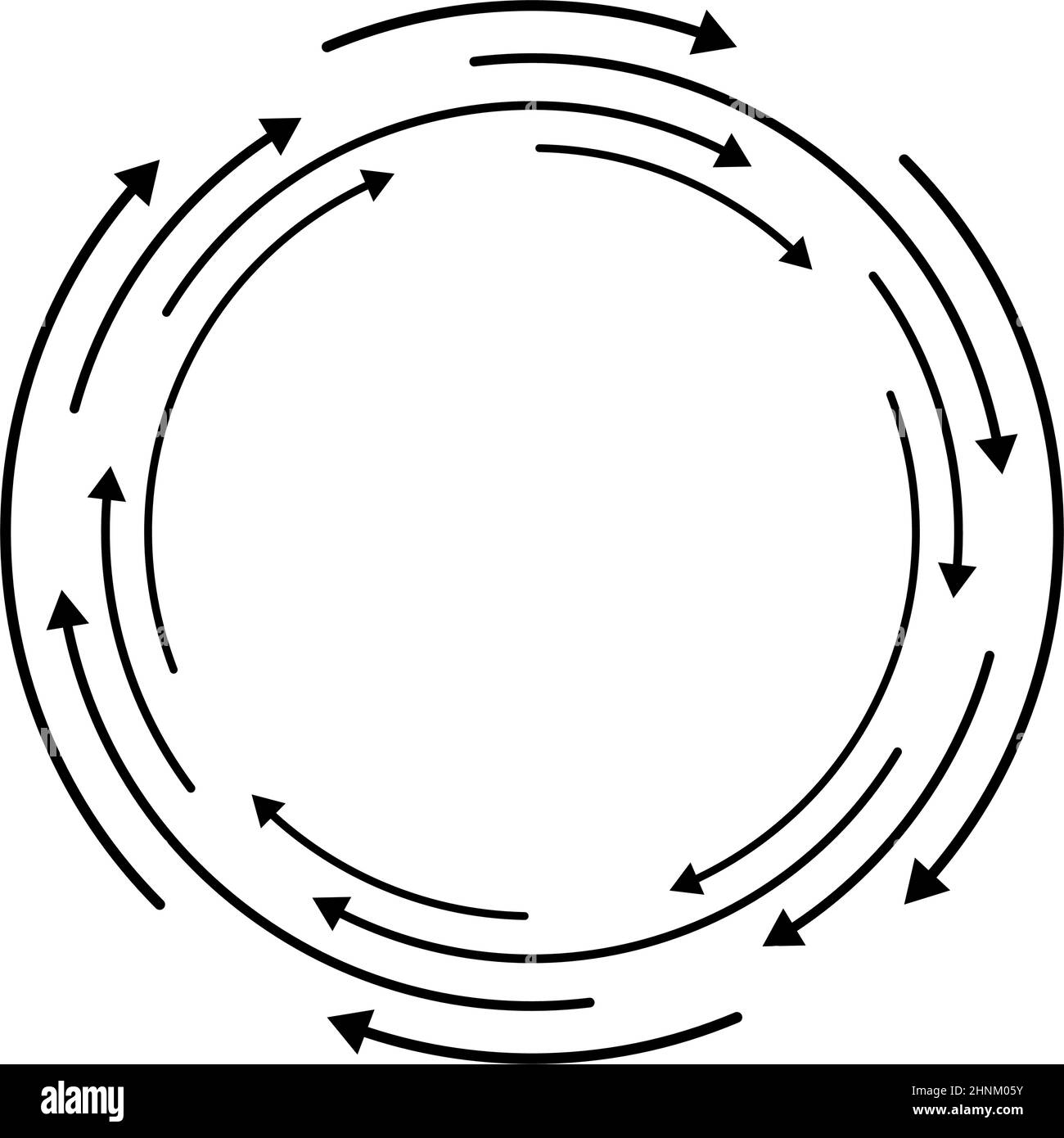 Random circular, cycle arrow element. Spiral, spinning, revolve arrows ...