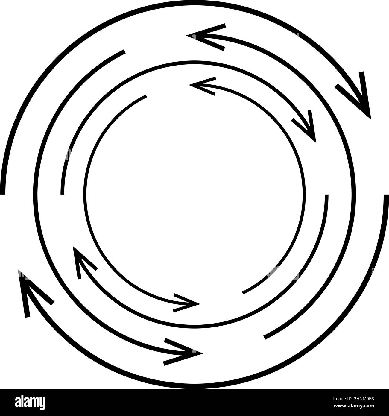 Random circular, cycle arrow element. Spiral, spinning, revolve arrows ...