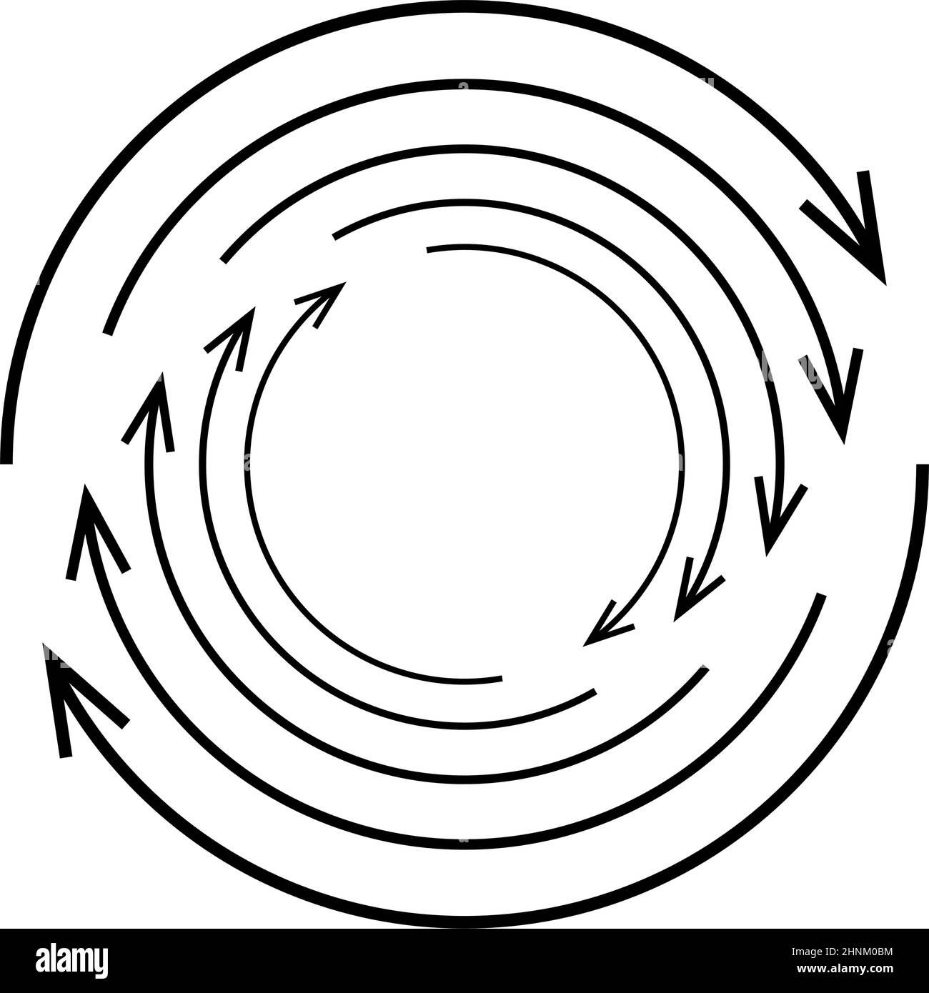 Random circular, cycle arrow element. Spiral, spinning, revolve arrows ...