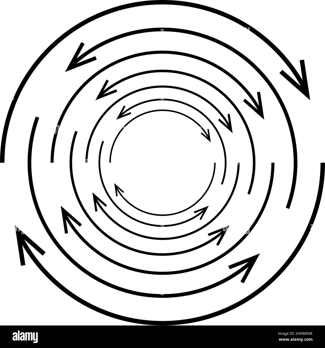 Random circular, cycle arrow element. Spiral, spinning, revolve arrows ...