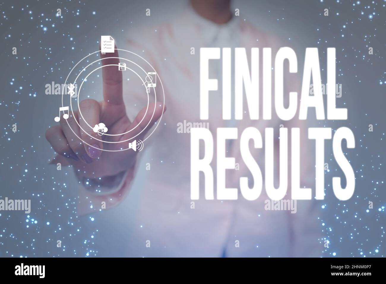 Inspiration showing sign Finical Results, Business concept written ...