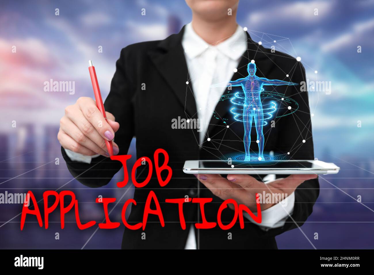 Text caption presenting Job Application, Word Written on The standard ...