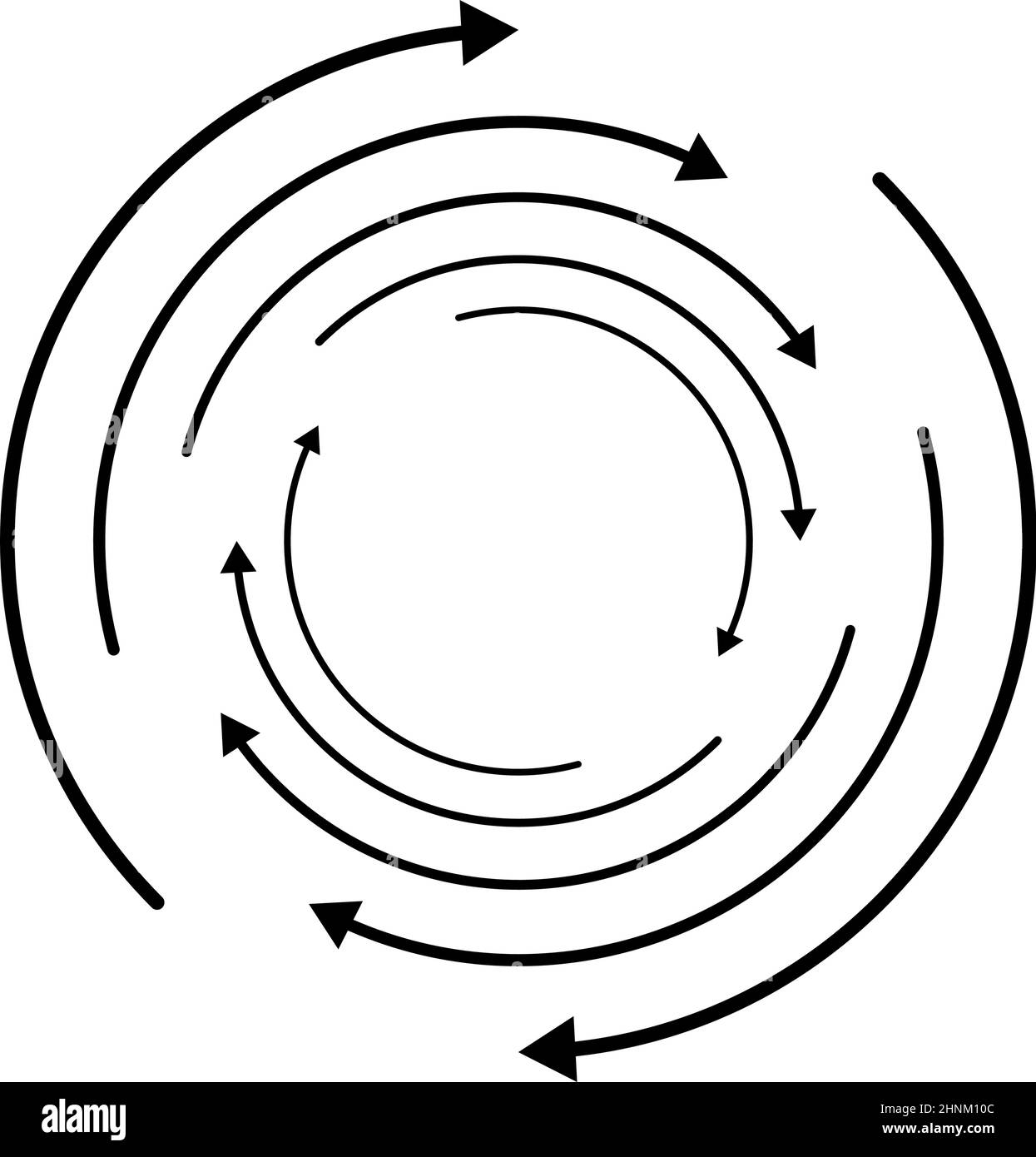 Random circular, cycle arrow element. Spiral, spinning, revolve arrows ...