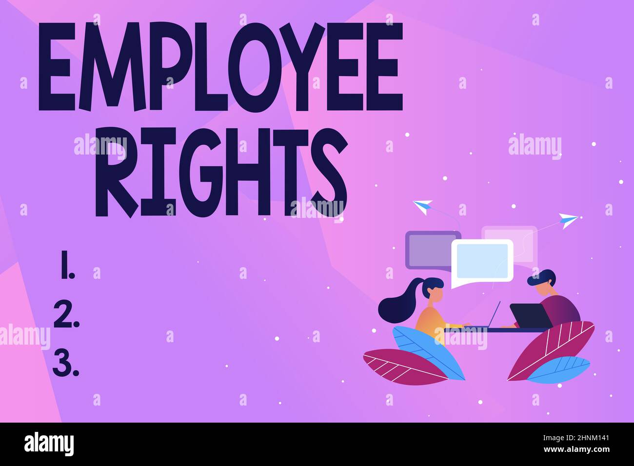 Text showing inspiration Employee Rights, Concept meaning All employees ...