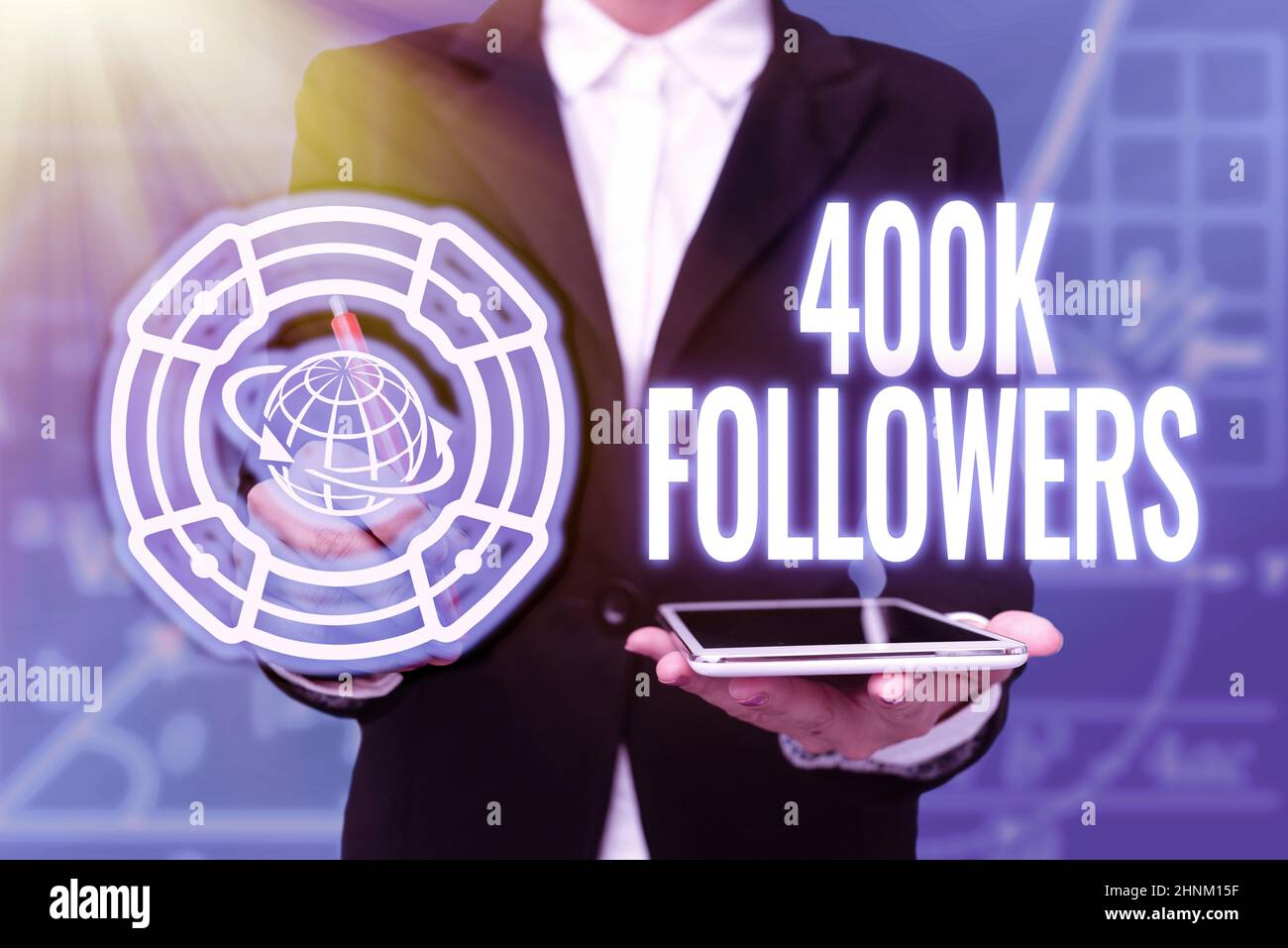Inspiration showing sign 400K Followers, Internet Concept number of ...
