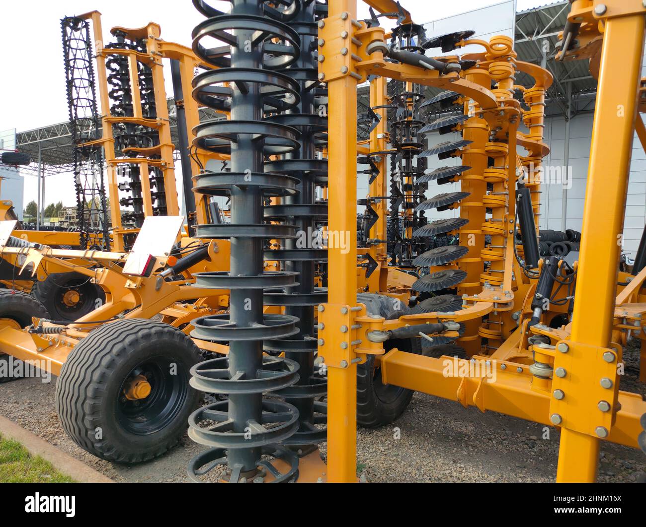 Large disc plough, towing for tractors to plow fields Stock Photo - Alamy