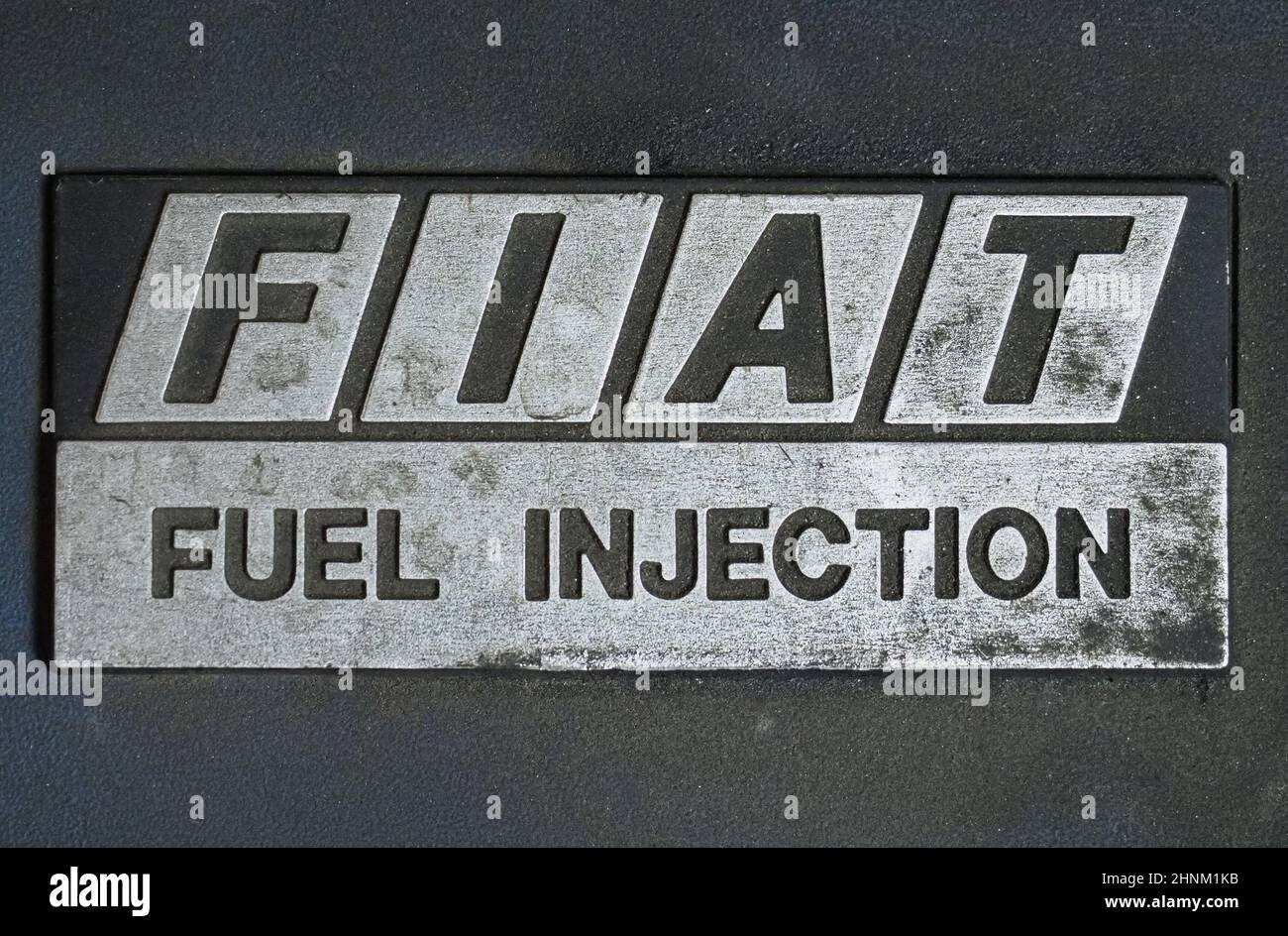 TURIN - CIRCA SEPTEMBER 2021: Fiat fuel injection engine sign Stock ...