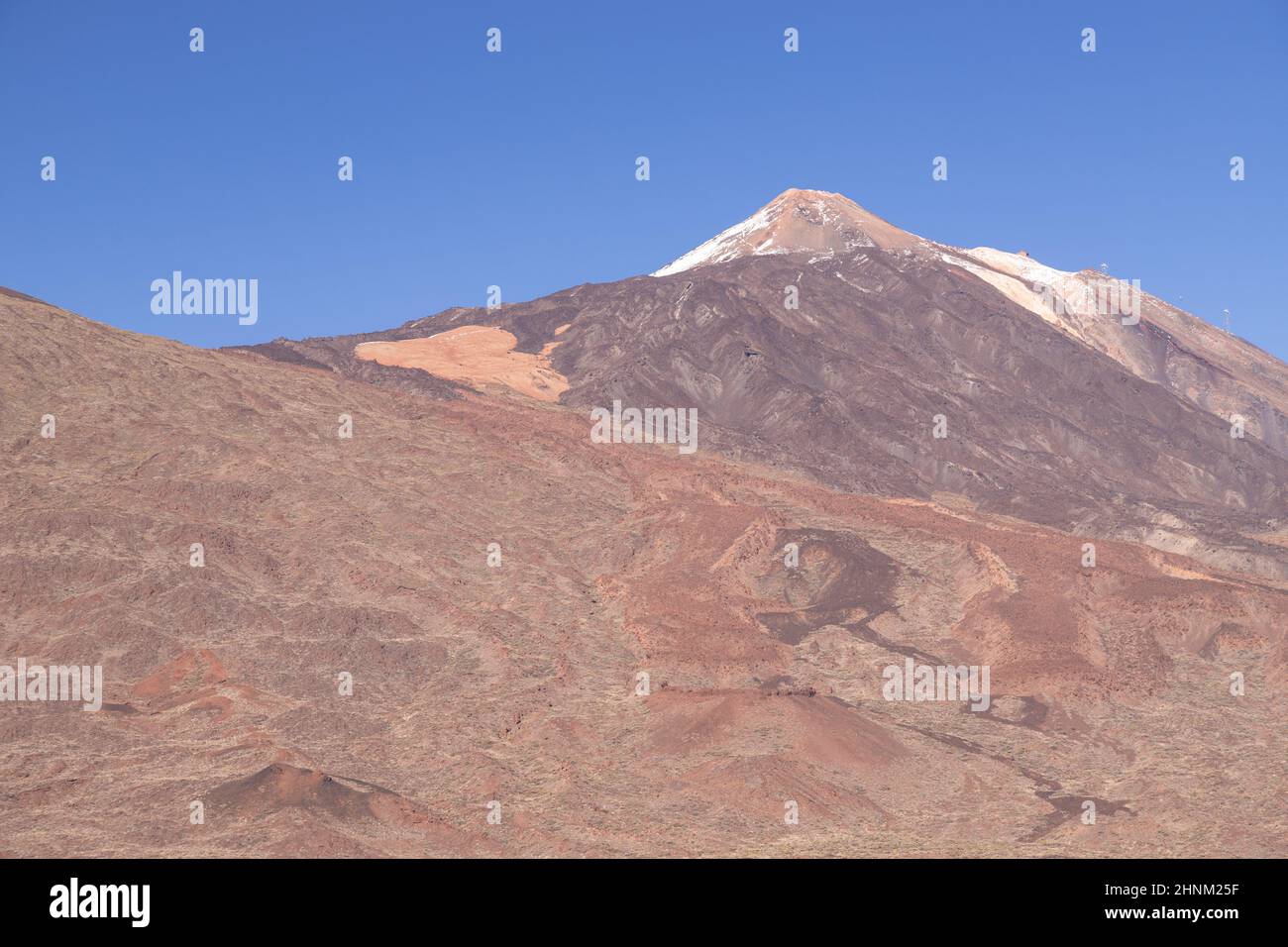 Snow on the summit of Mount Teide, Tenerife, Canary Islands Stock Photo ...