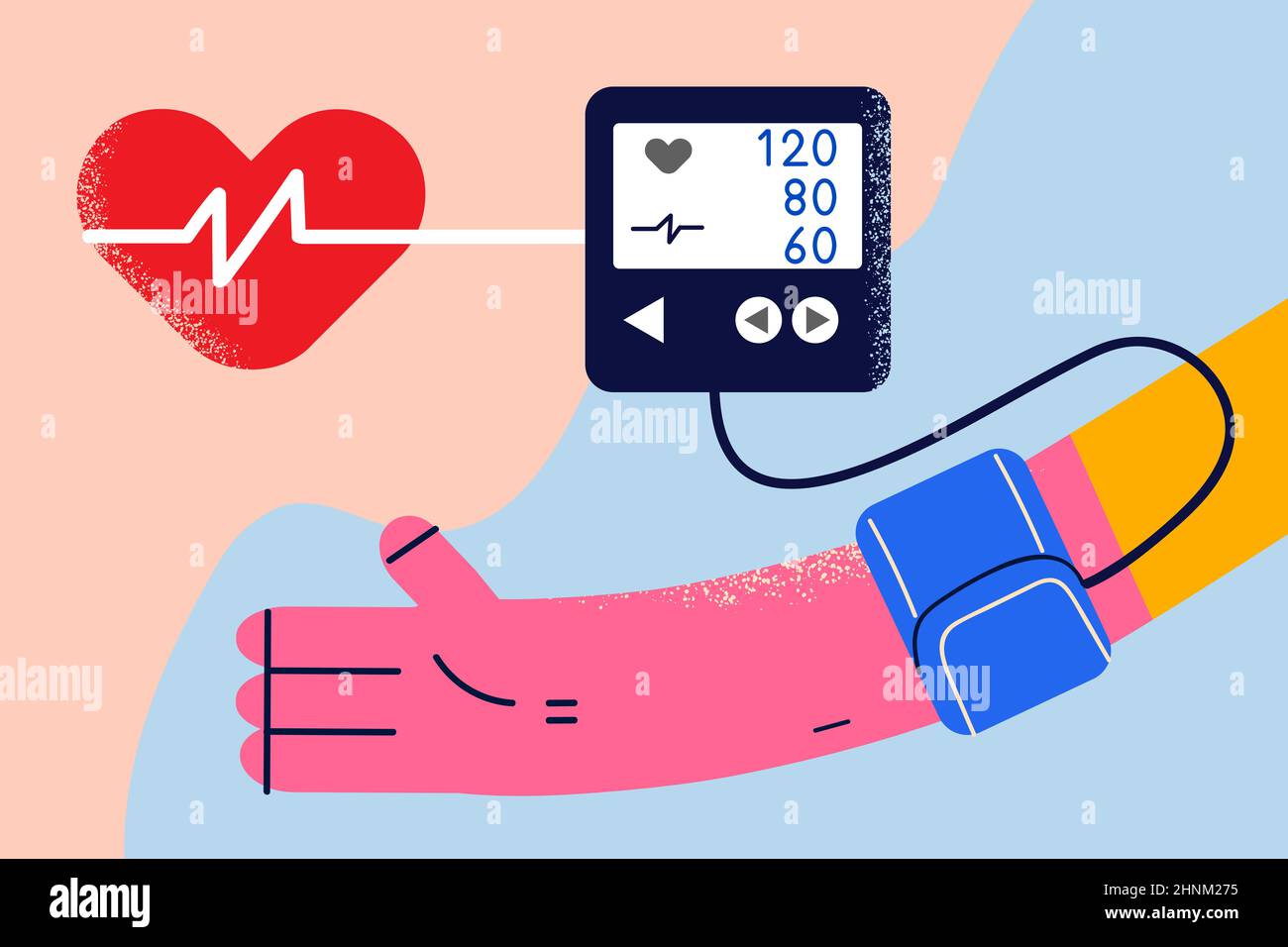 Measuring blood pleasure and healthcare concept. Human hand using ...