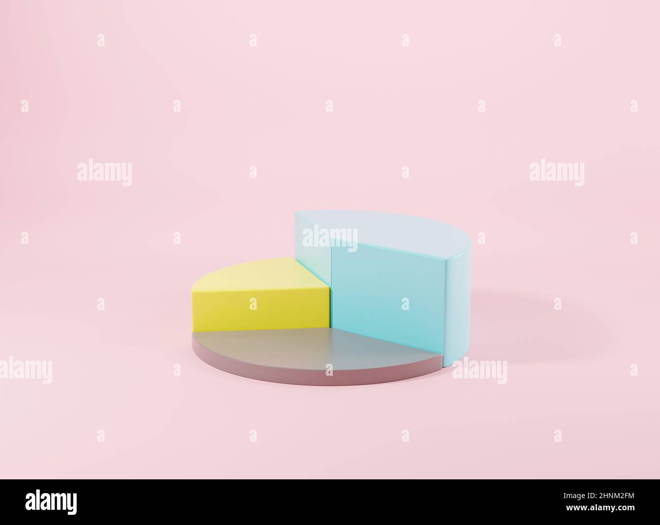 Donut chart graph growth diagram Infographics elements analysis on pink ...