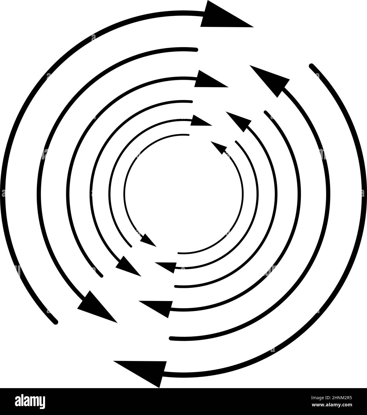 Random circular, cycle arrow element. Spiral, spinning, revolve arrows ...