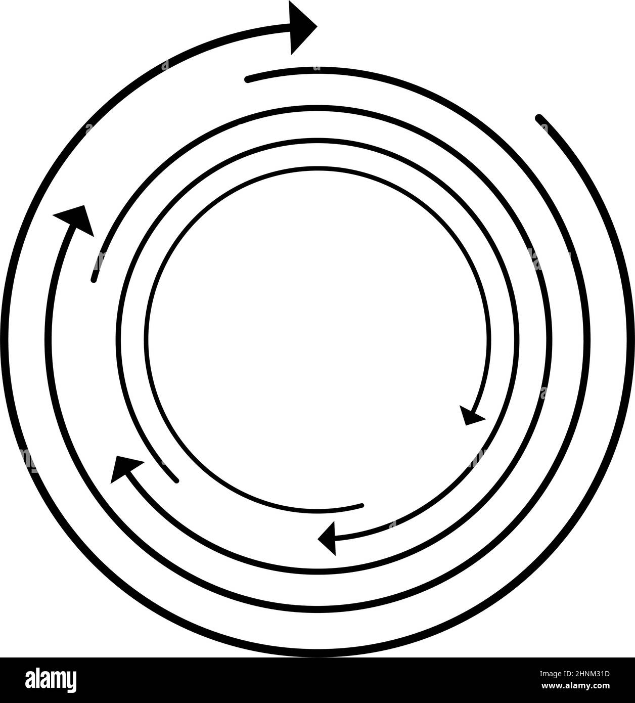 Random circular, cycle arrow element. Spiral, spinning, revolve arrows ...
