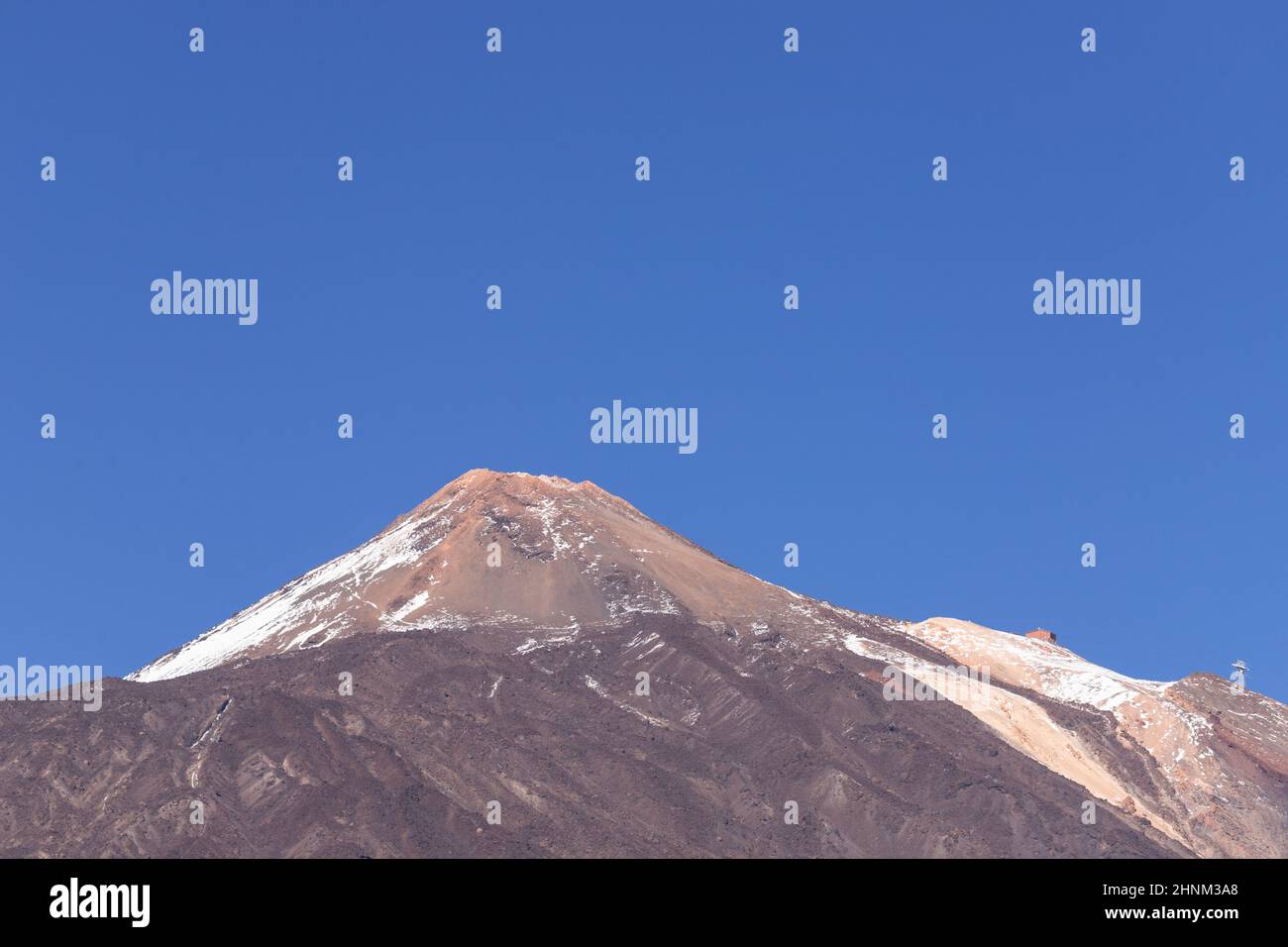 Snow on the summit of Mount Teide, Tenerife, Canary Islands Stock Photo ...