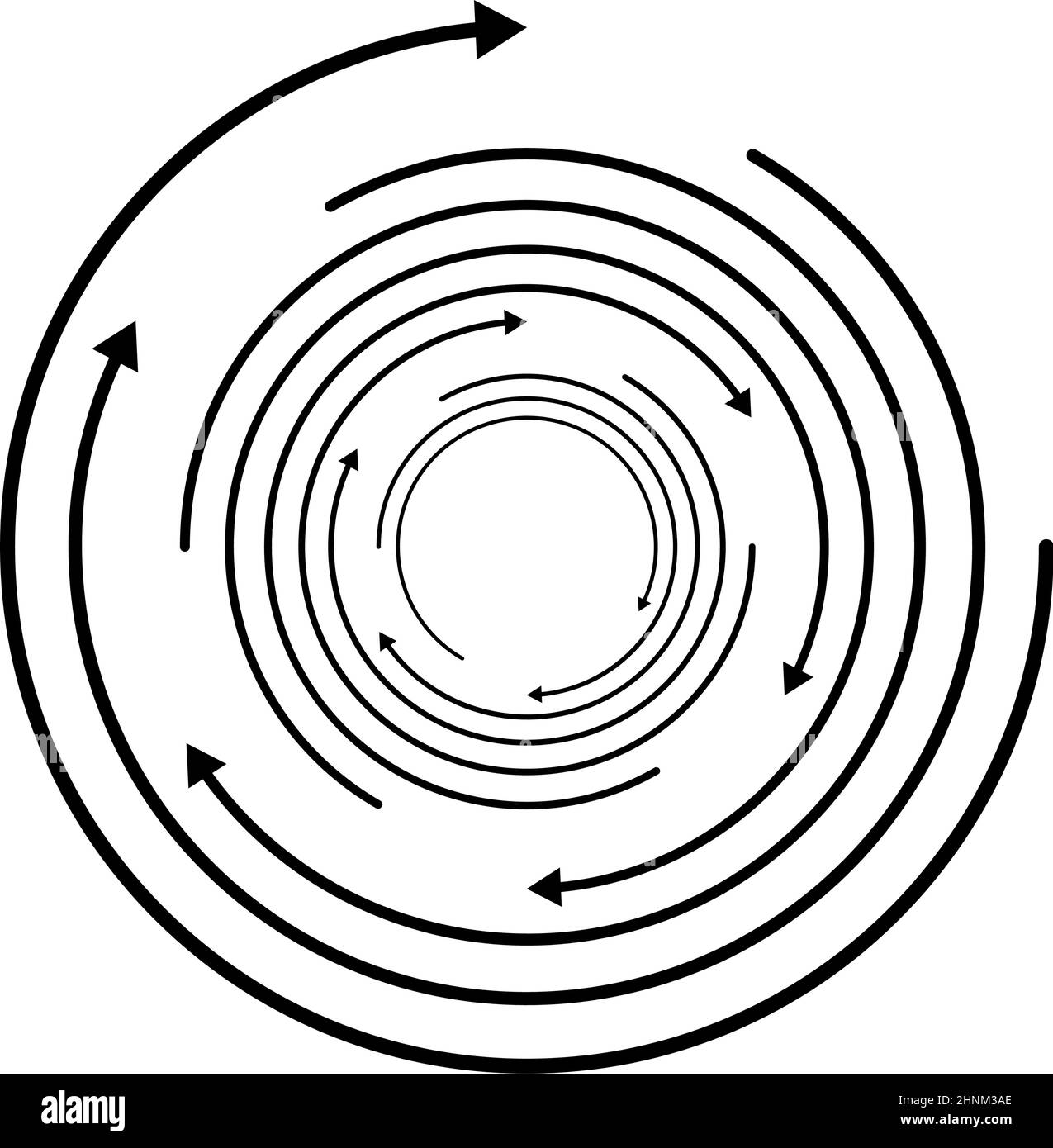 Random circular, cycle arrow element. Spiral, spinning, revolve arrows ...