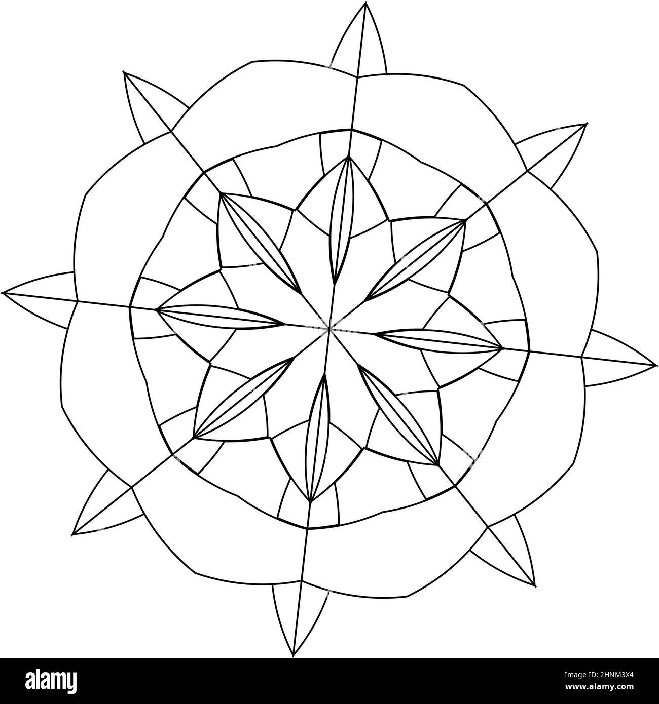 Sacred geometry lotus, floral, flower motif, icon. Geometric circular ...