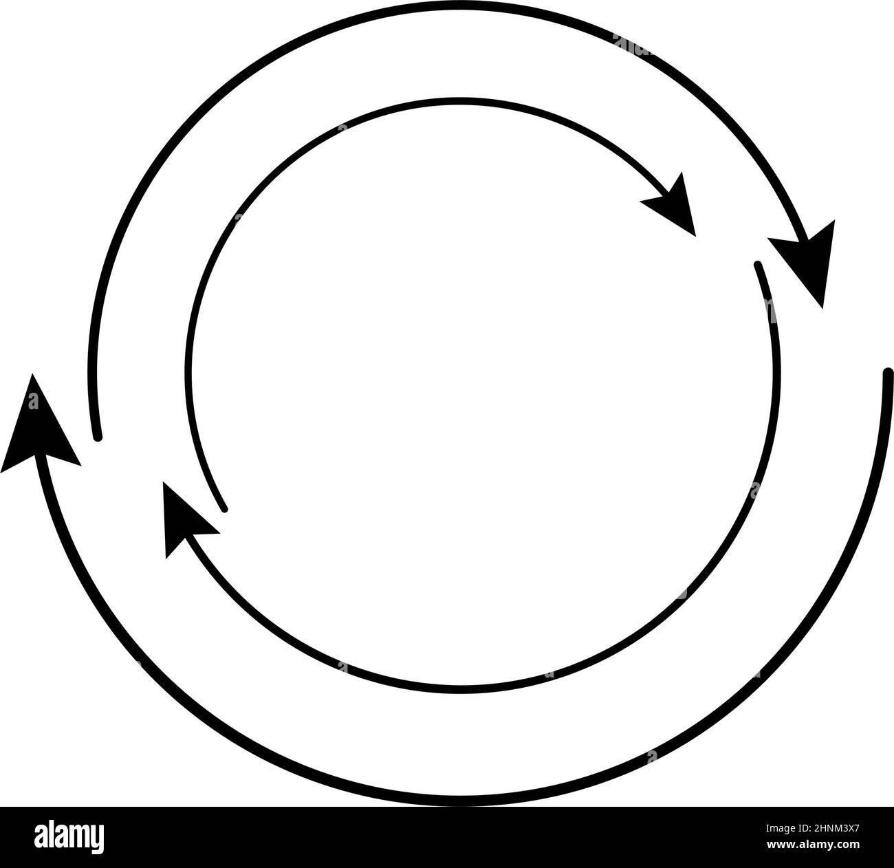 Random circular, cycle arrow element. Spiral, spinning, revolve arrows ...