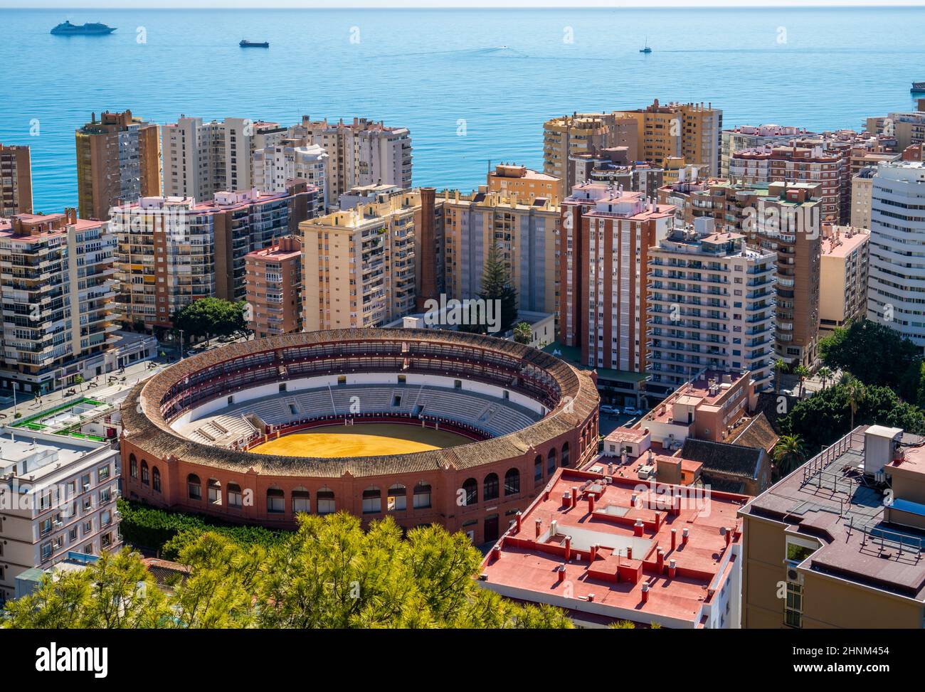 Malaga panorama skyline port hi-res stock photography and images - Alamy