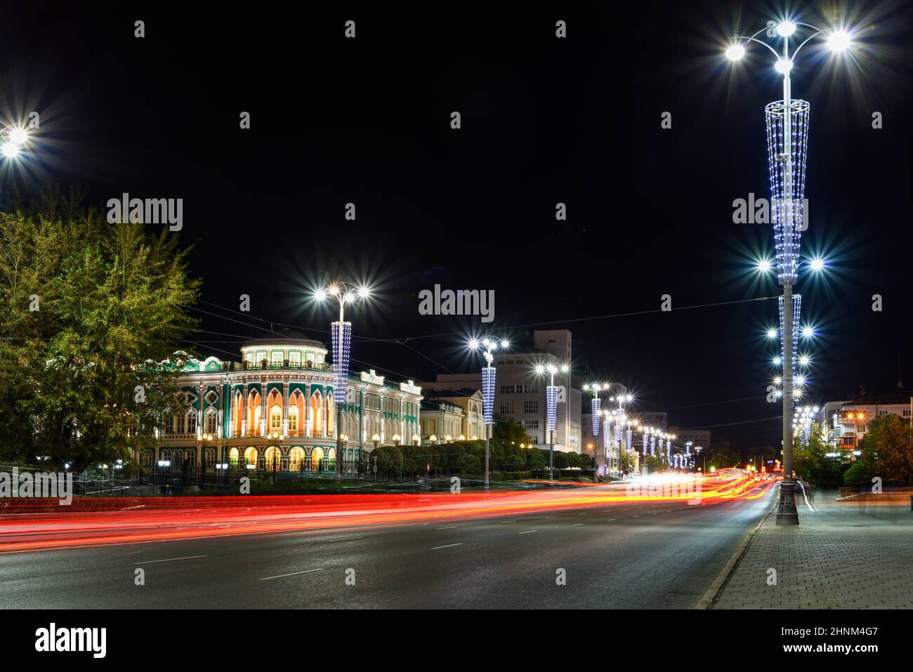 Russia skyline at night hi-res stock photography and images - Alamy