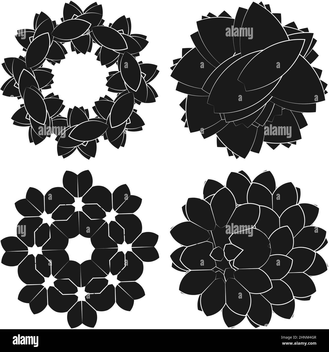 Sacred geometry lotus, floral, flower motif, icon. Geometric circular ...