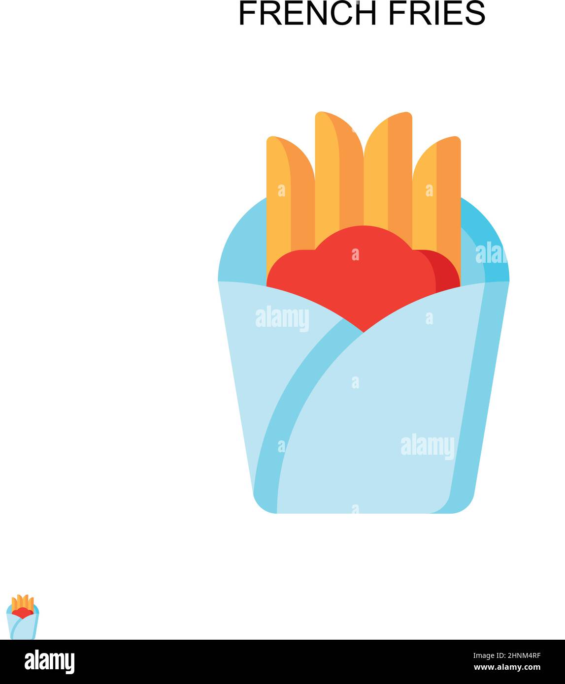 French fries Simple vector icon. Illustration symbol design template ...