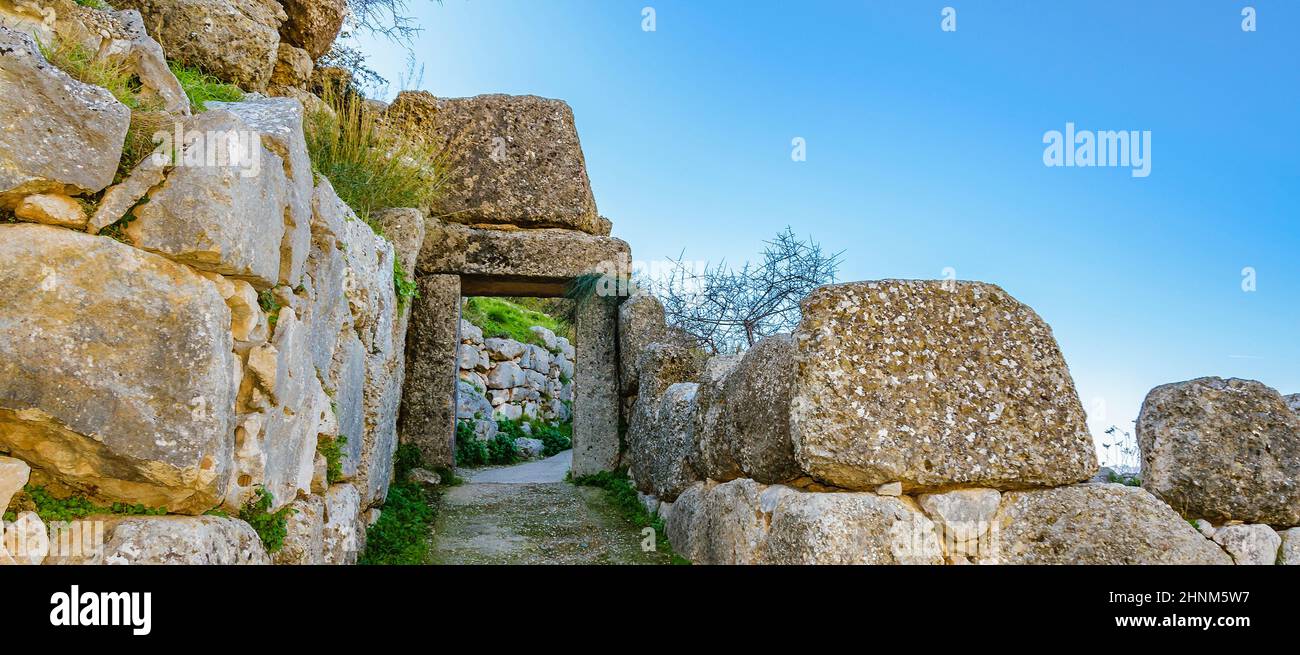Mycenae City, Peloponnese, Greece Stock Photo - Alamy