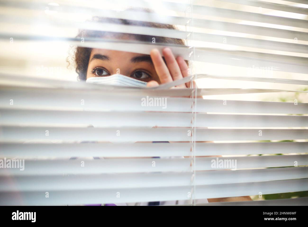 Young tired overworked african american medical worker wearing ...