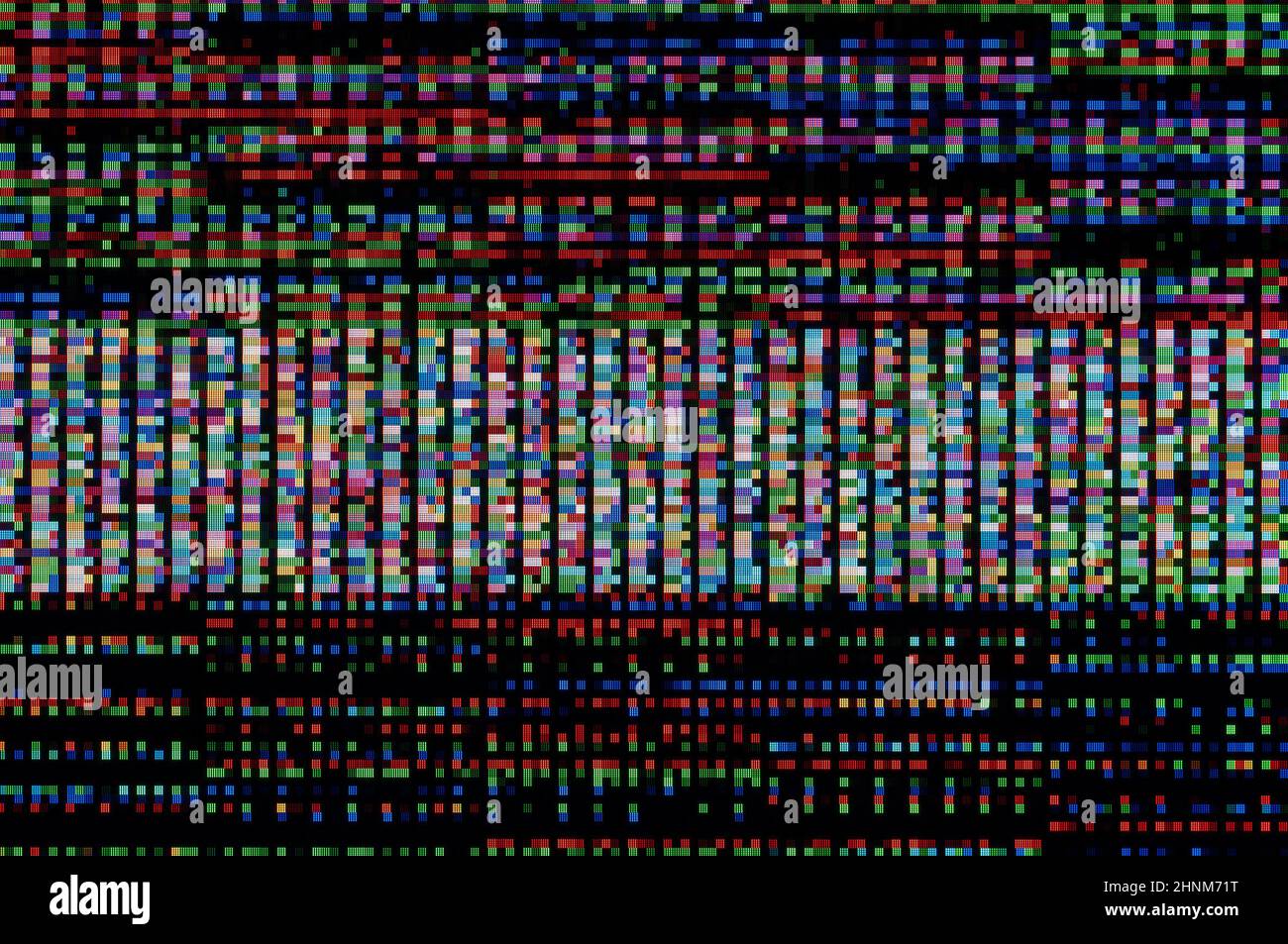 Pixel pattern of a digital glitch Stock Photo - Alamy
