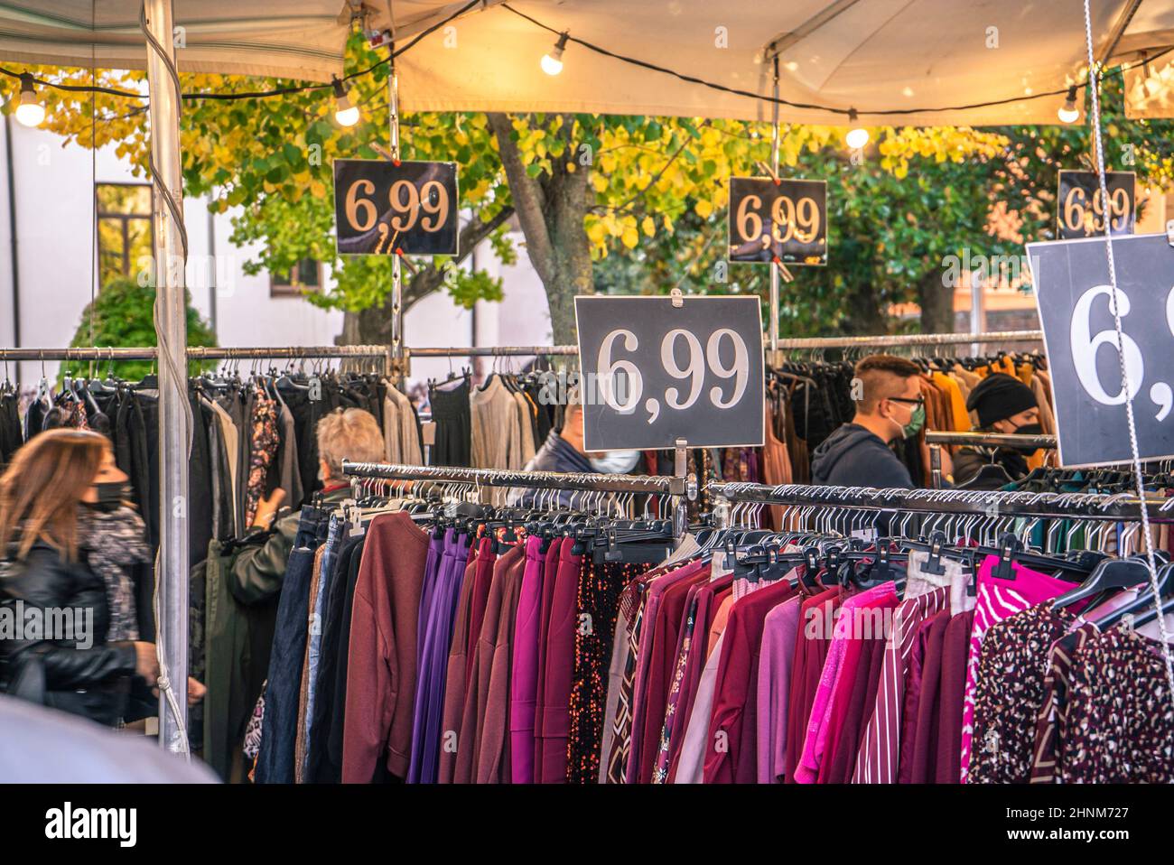 Stand of clothes Stock Photo - Alamy