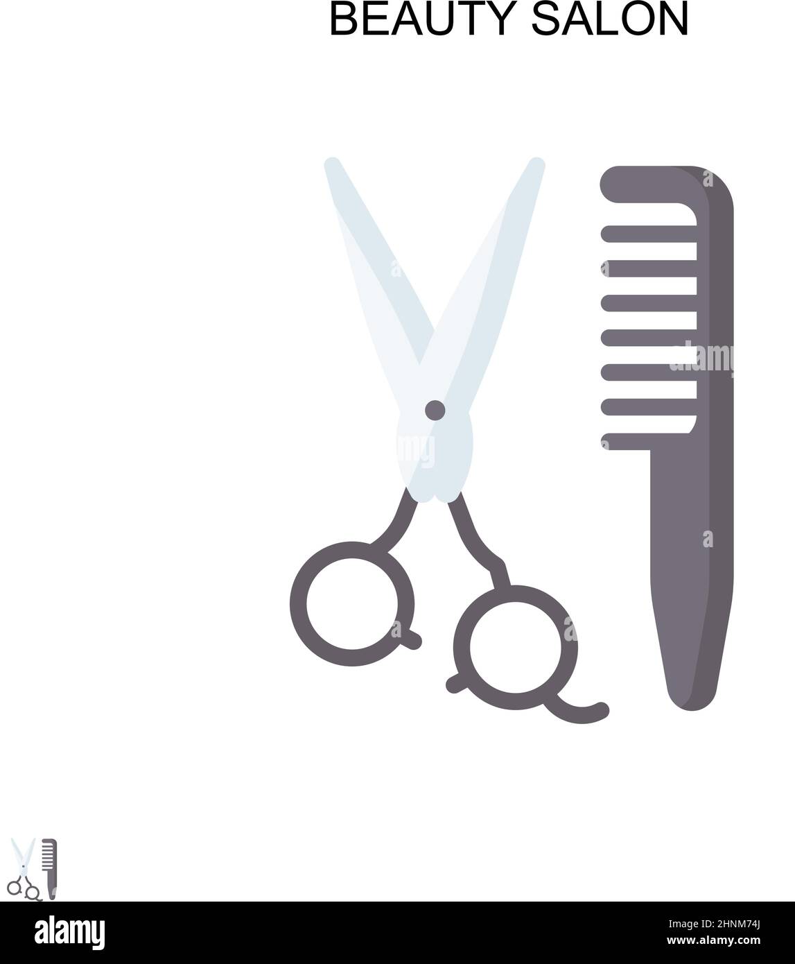 Beauty salon Simple vector icon. Illustration symbol design template ...