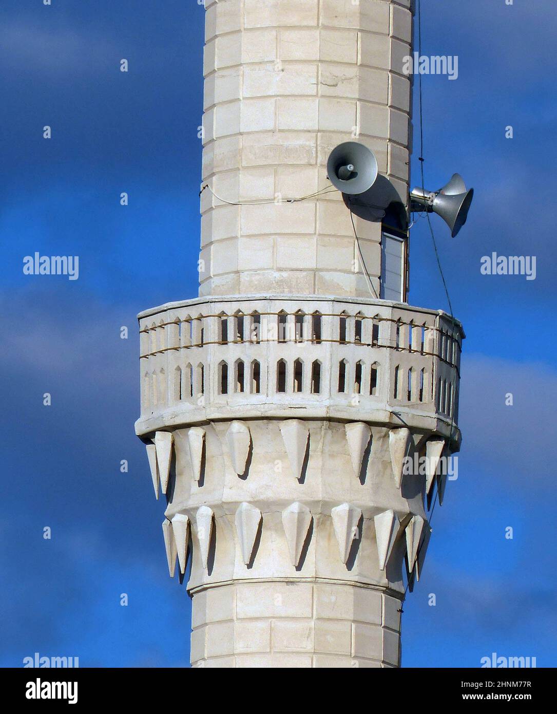 close-up mosque minaret and sound speakers Stock Photo - Alamy