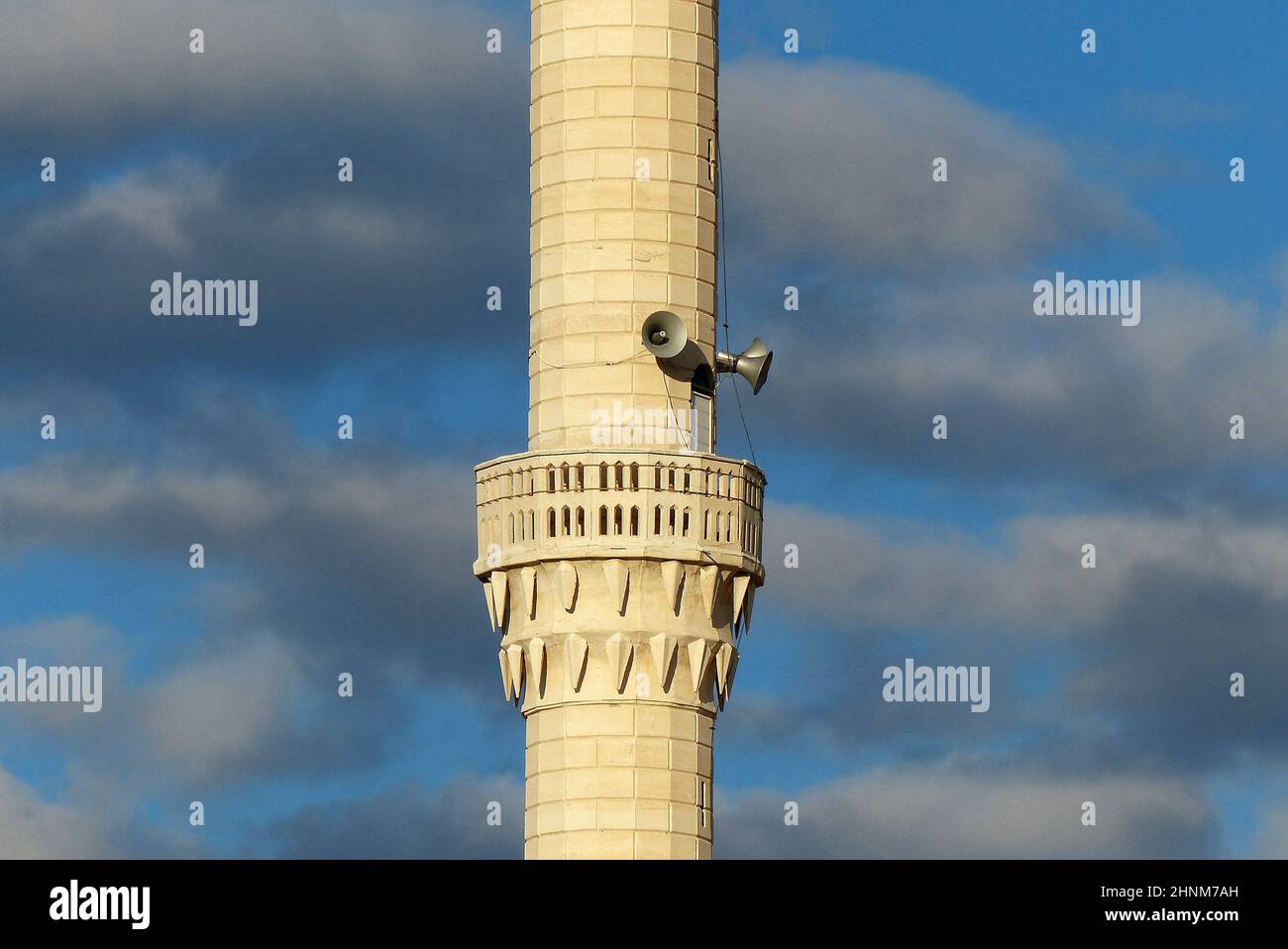 close-up mosque minaret and sound speakers Stock Photo - Alamy