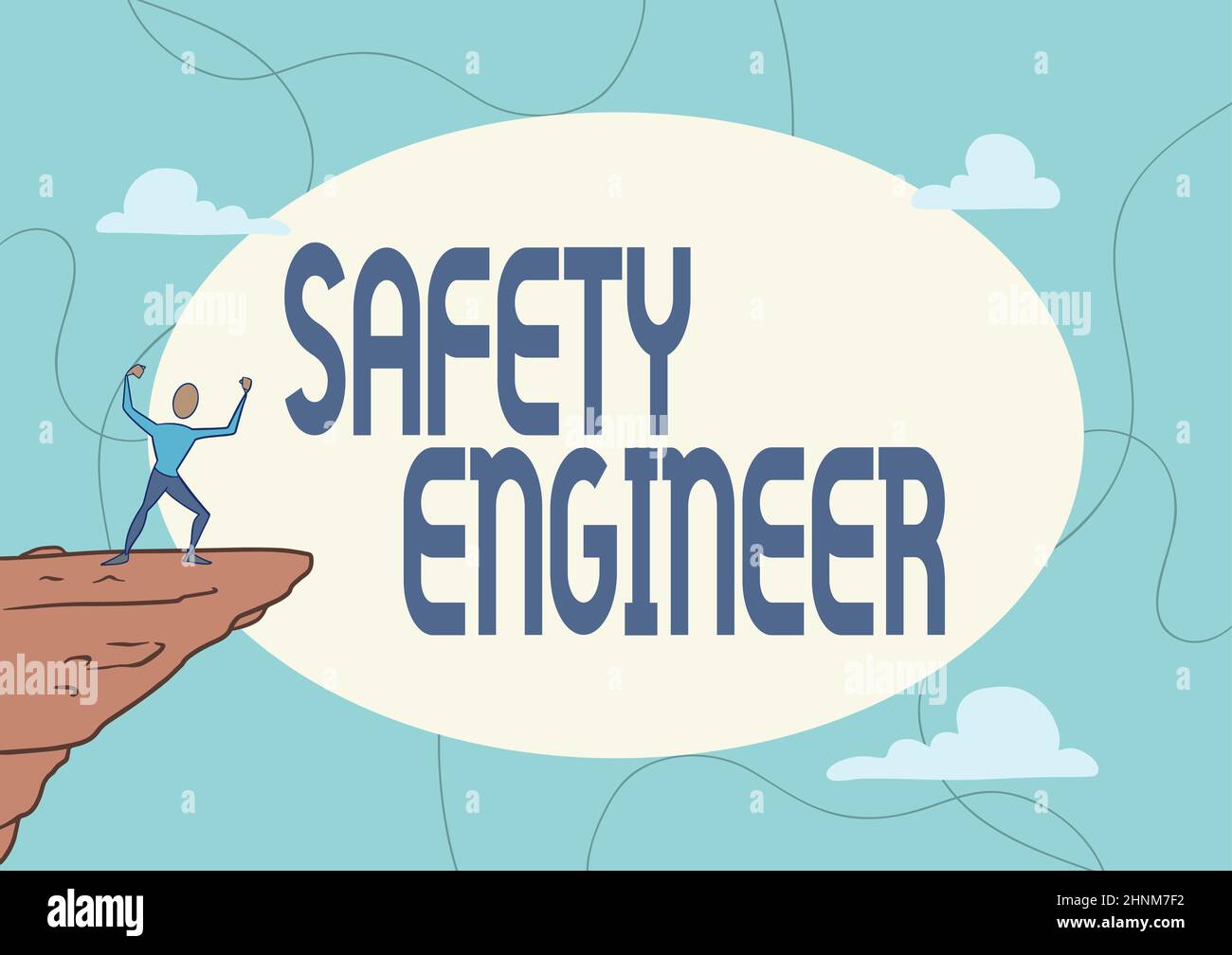Handwriting text Safety Engineer, Business idea person who inspects all ...