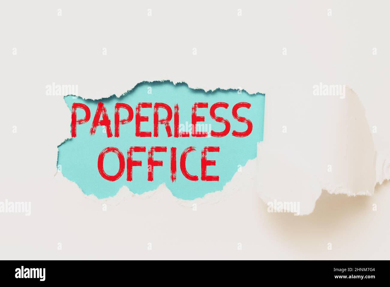 Text showing inspiration Paperless Office, Word Written on work ...