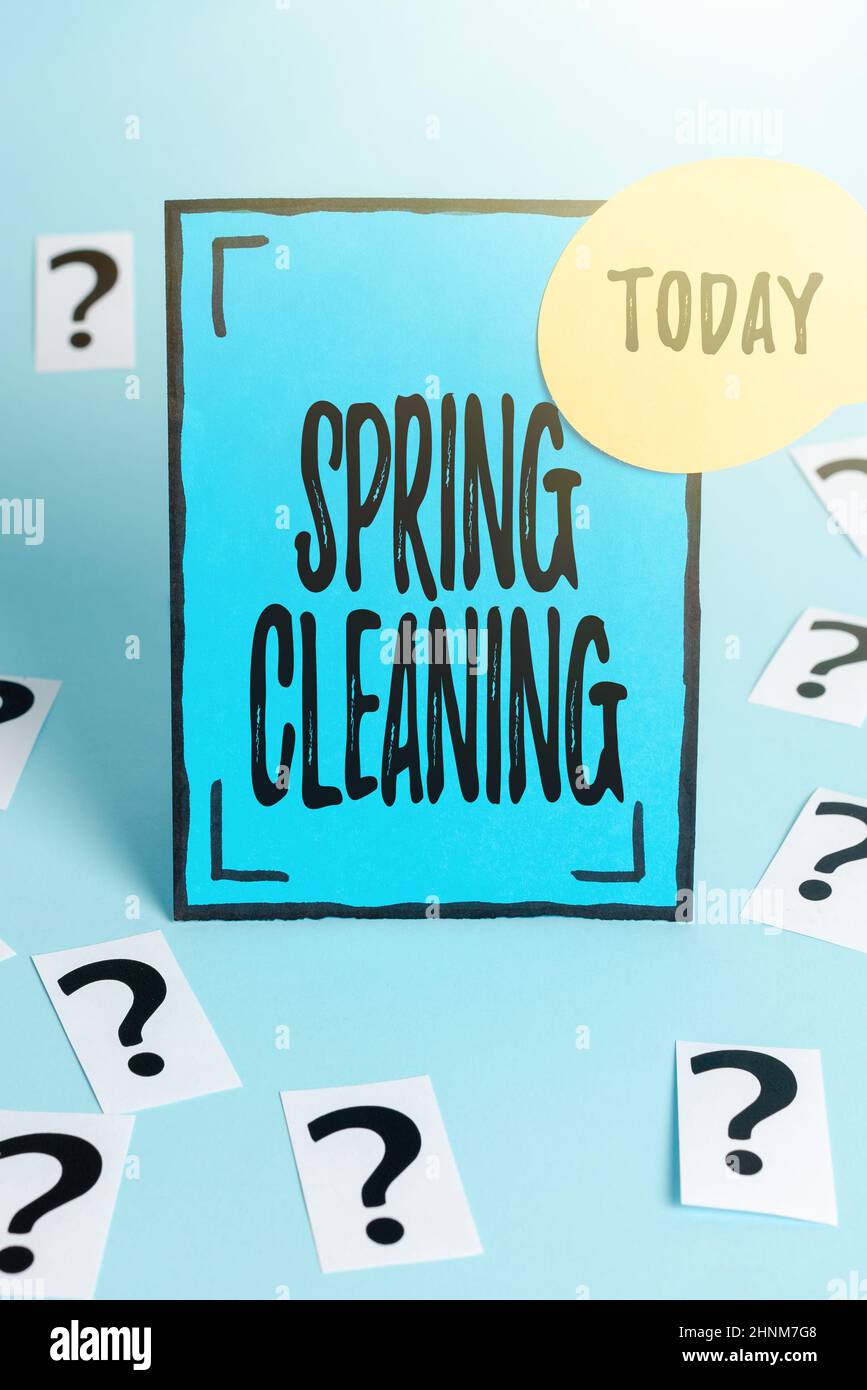 Text showing inspiration Spring Cleaning, Word Written on thorough ...
