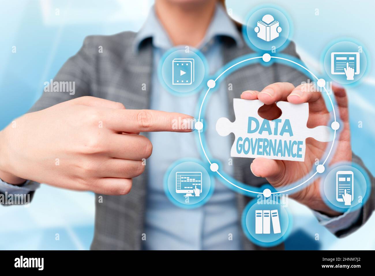 Conceptual caption Data Governance, Conceptual photo general management of key data resources in ...