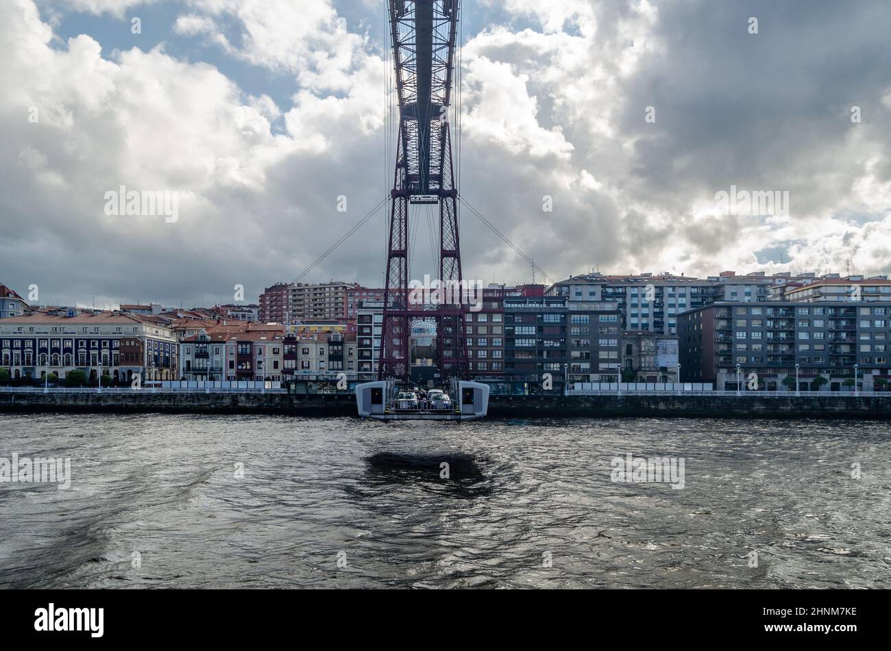 GETXO, SPAIN - JULY 7, 2021: View from Getxo, Spain: the famous Vizcaya ...