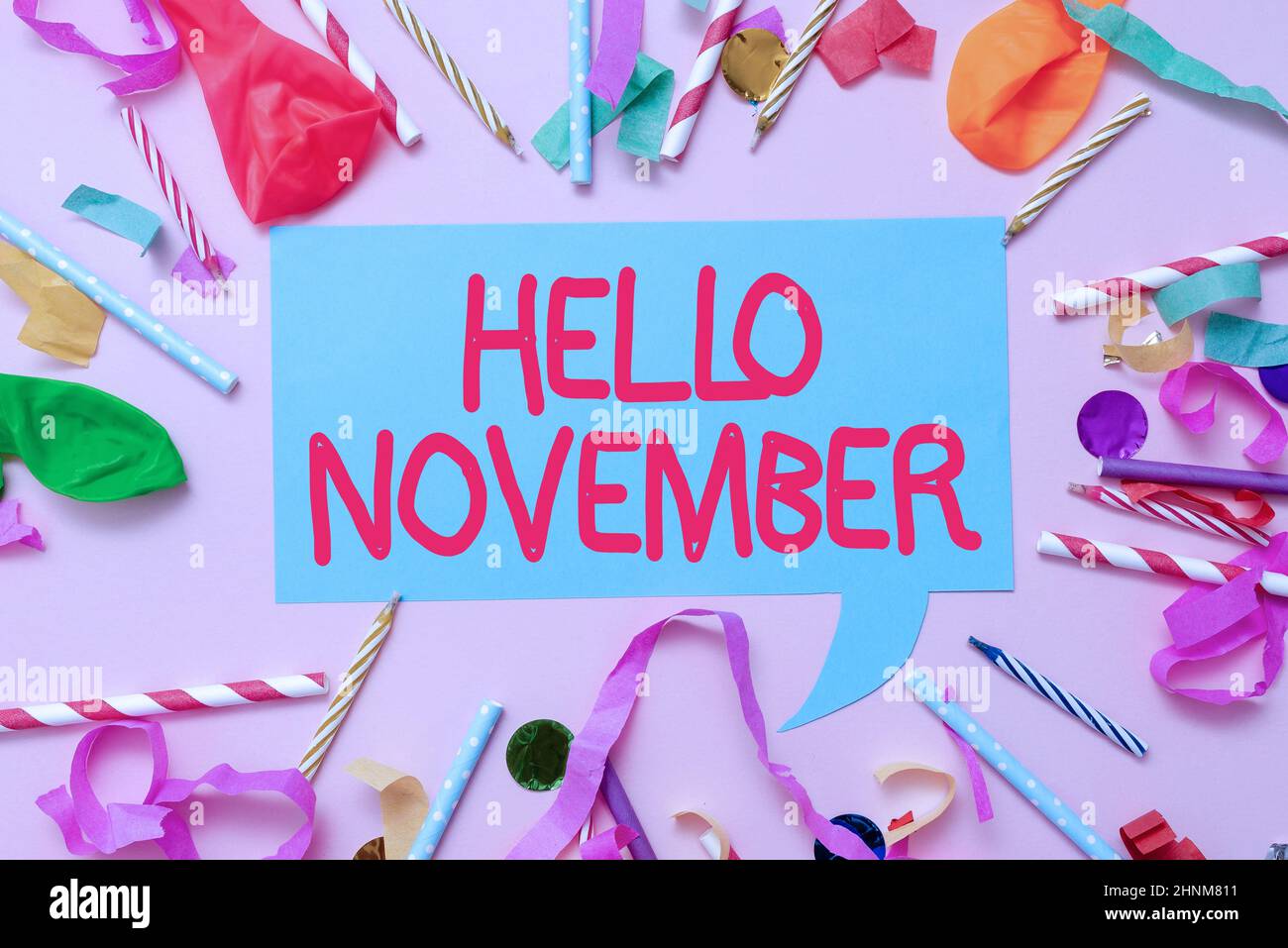 Conceptual caption Hello November, Business idea Welcome the eleventh ...