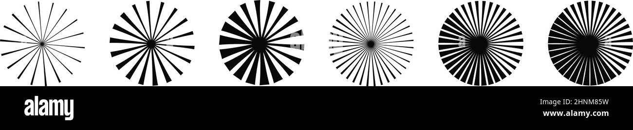 Radial, radiating lines, stripes design element - stock vector ...