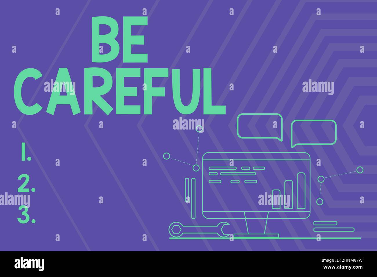 Inspiration showing sign Be Careful, Business concept making sure of ...