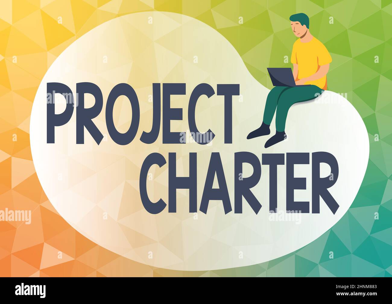 Text showing inspiration Project Charter, Word Written on typically ...