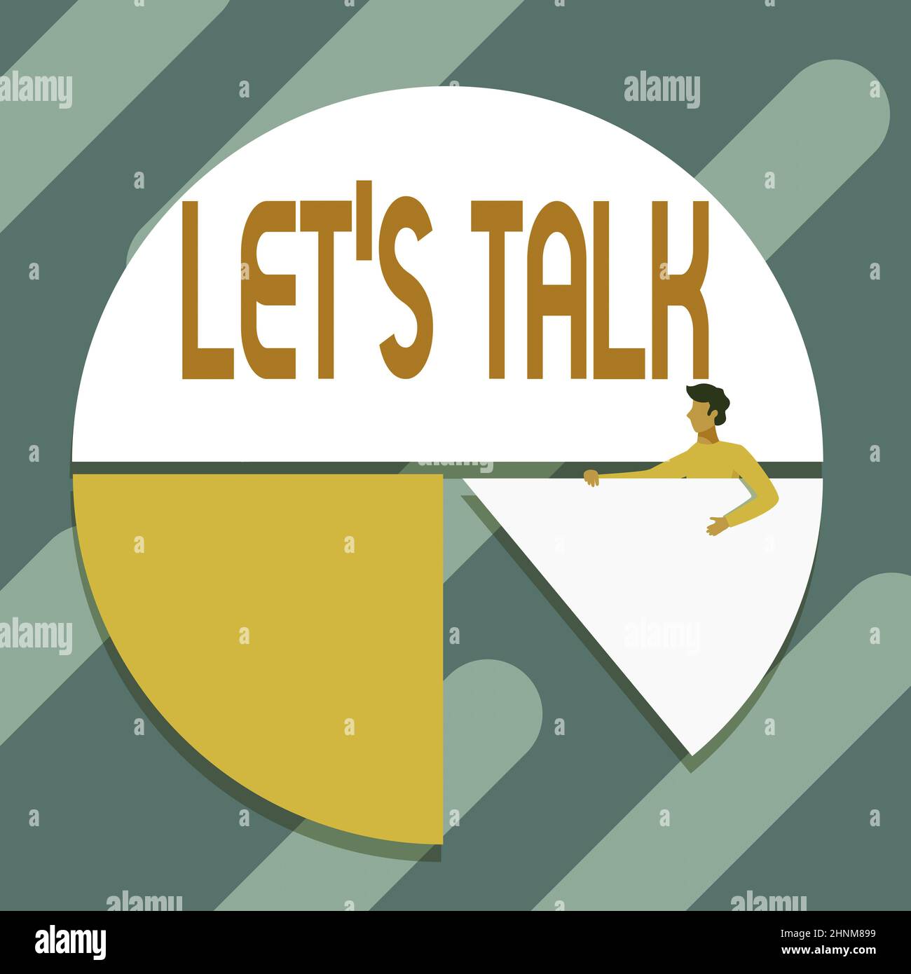 Hand writing sign Let S Talk, Business approach they are suggesting ...