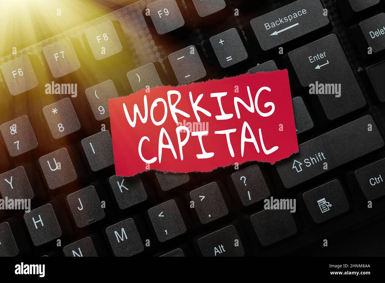 Text caption presenting Working Capital, Word for money available to a ...