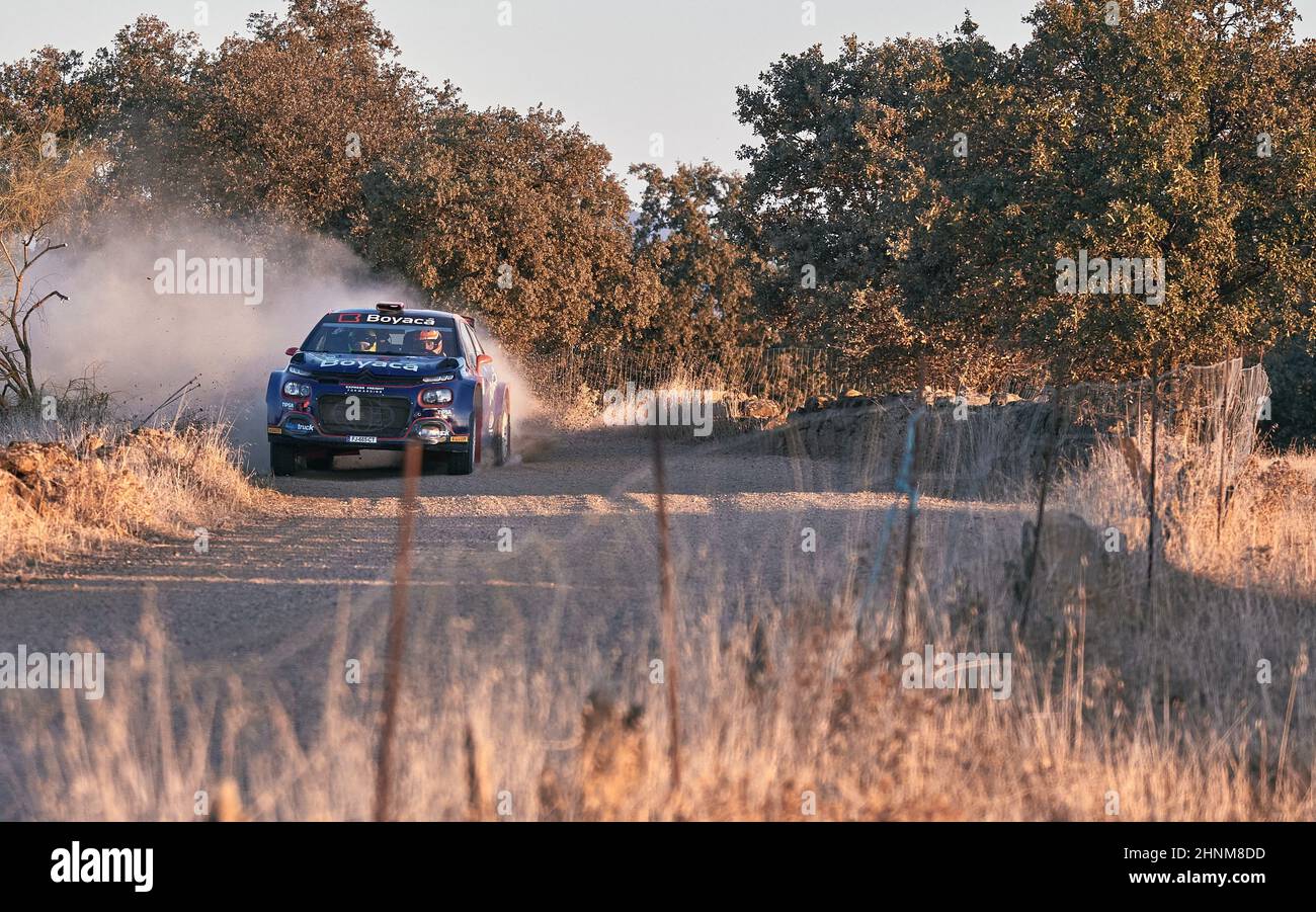 Pozoblanco, Cordoba, Spain-october, 23, 2021: rally cars in full ...