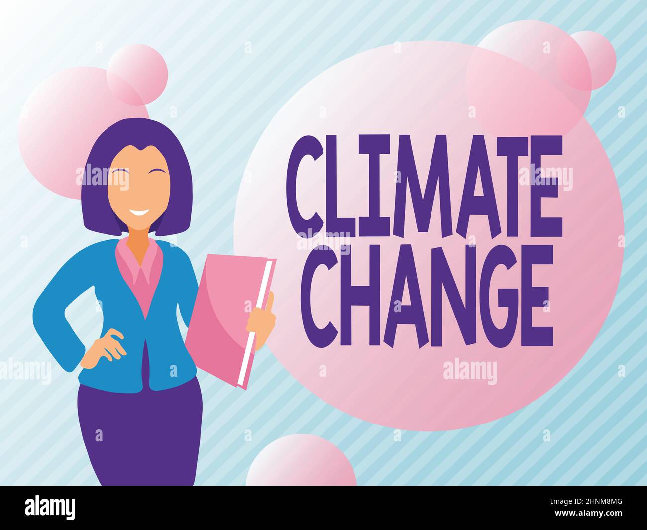 Text caption presenting Climate Change, Business overview Increase in ...
