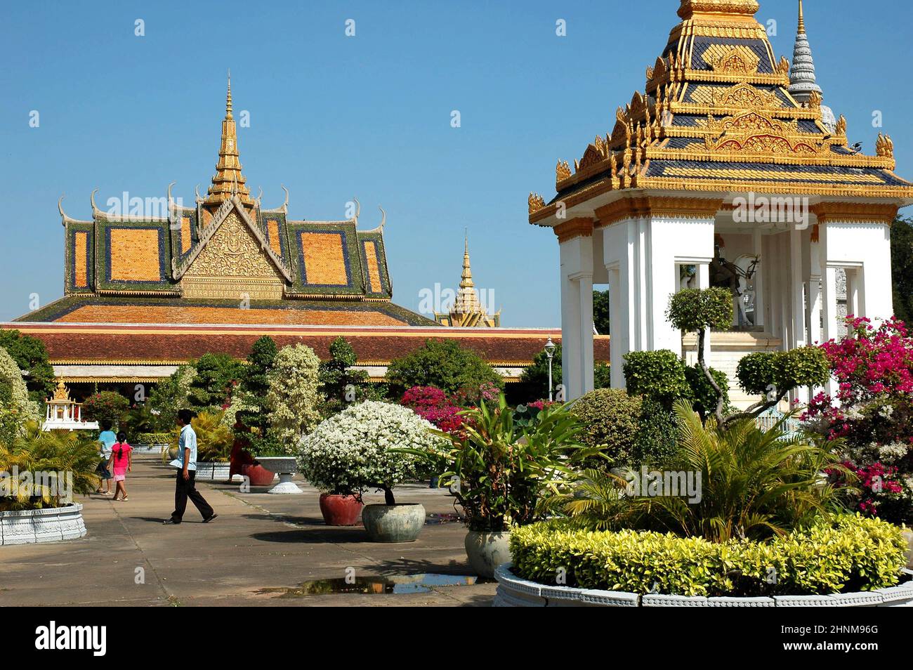Equestrian statue of King Norodom, Royal Palace, Phnom Penh, kingdom of ...