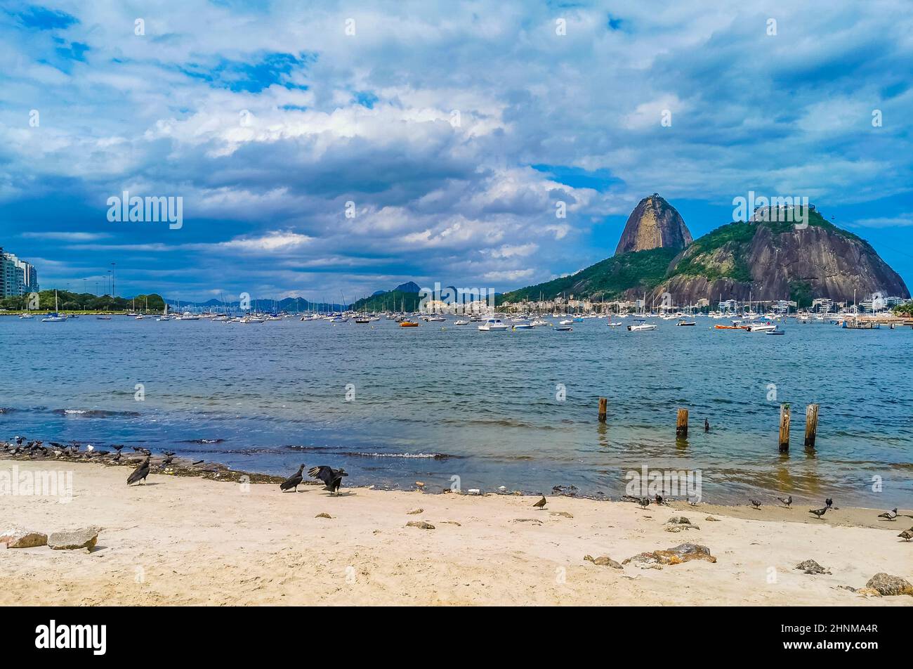 Sugarloaf mountain and Botafogo Beach Rio de Janeiro Brazil Stock Photo ...